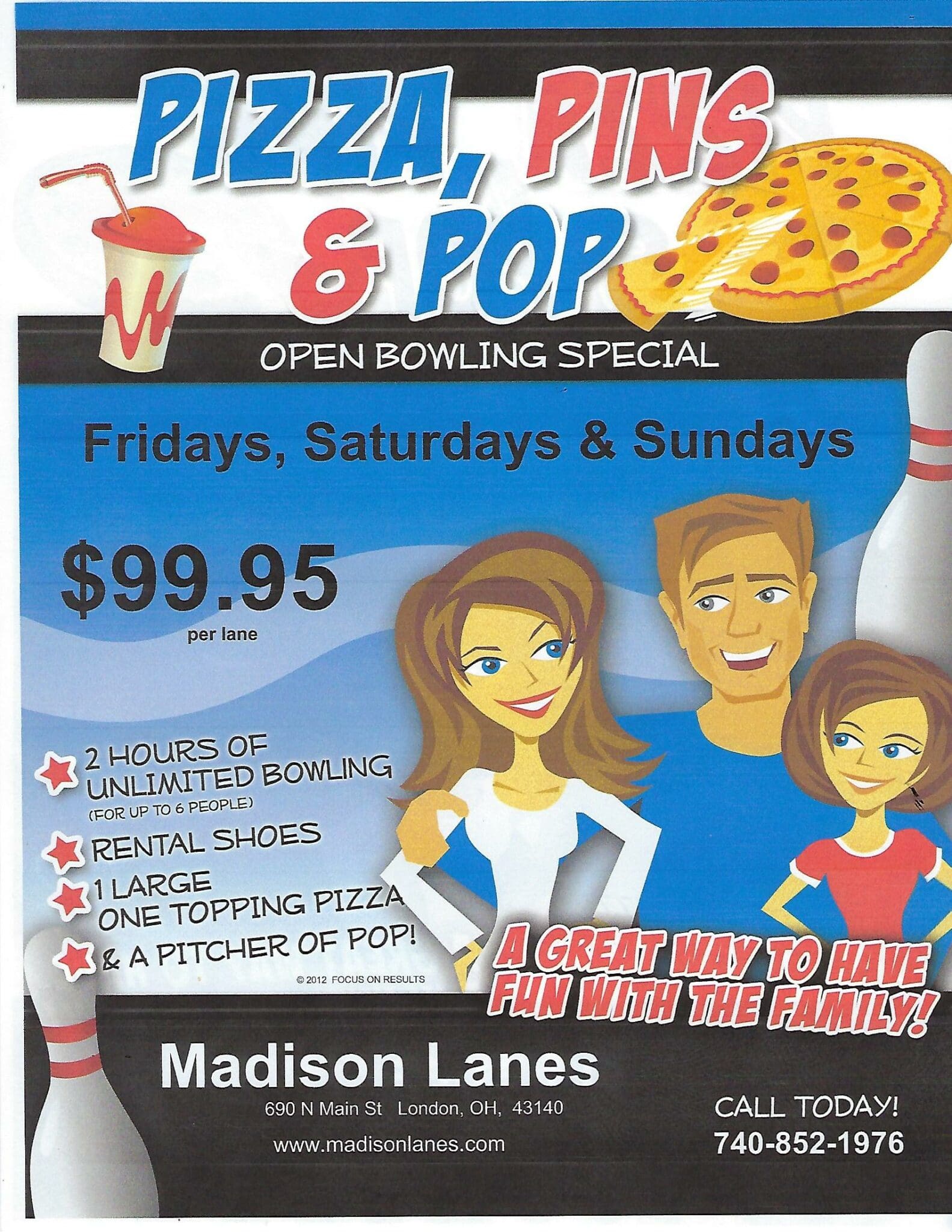 Specials | Events | Discounts | Madison Lanes | London, OH